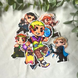 Valo Initiator Sticker Set, Chibi Matte Vinyl Stickers, Gaming Cute ...