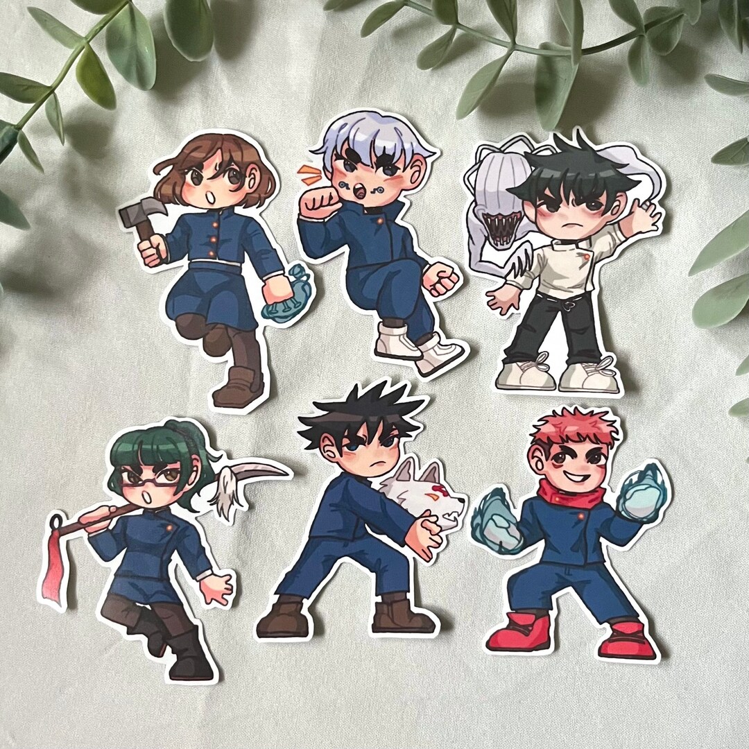 Sorcerer Anime Sticker Set One, Chibi Matte Vinyl Stickers, Cute Kawaii ...