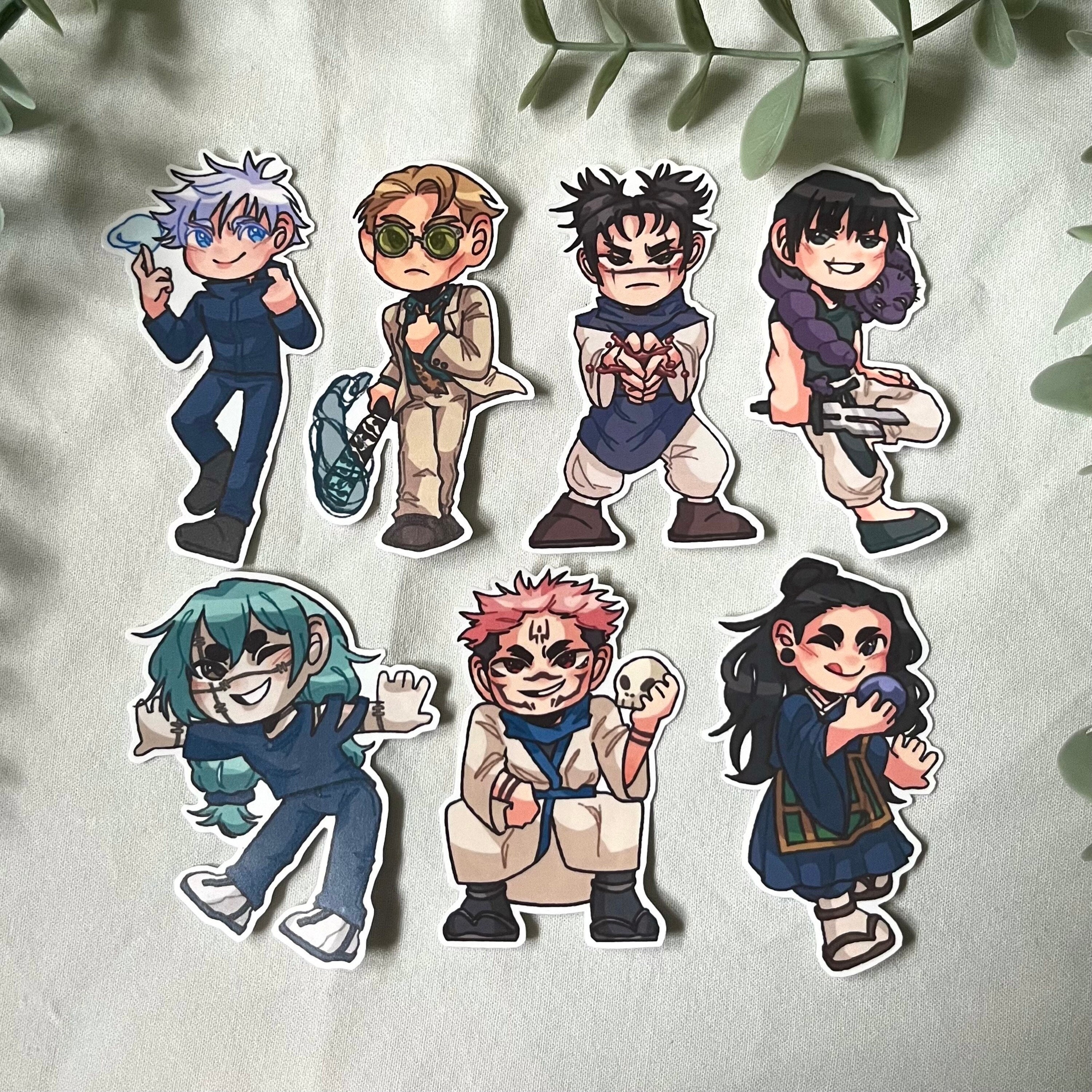 Sorcerer Anime Sticker Set Two, Chibi Matte Vinyl Stickers, Cute Kawaii ...