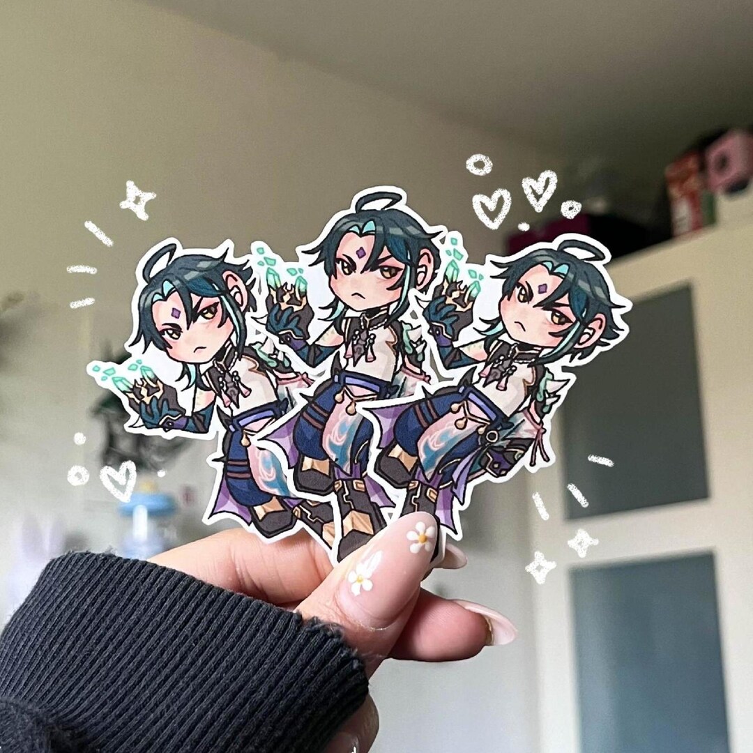 Genshin Impact Xiao Sticker, Chibi Matte Vinyl Stickers, Gaming Cute ...