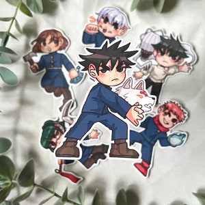 Sorcerer Anime Sticker Set One, Chibi Matte Vinyl Stickers, Cute Kawaii ...