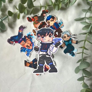 Valo Duelist Sticker Set, Chibi Matte Vinyl Stickers, Gaming Cute ...