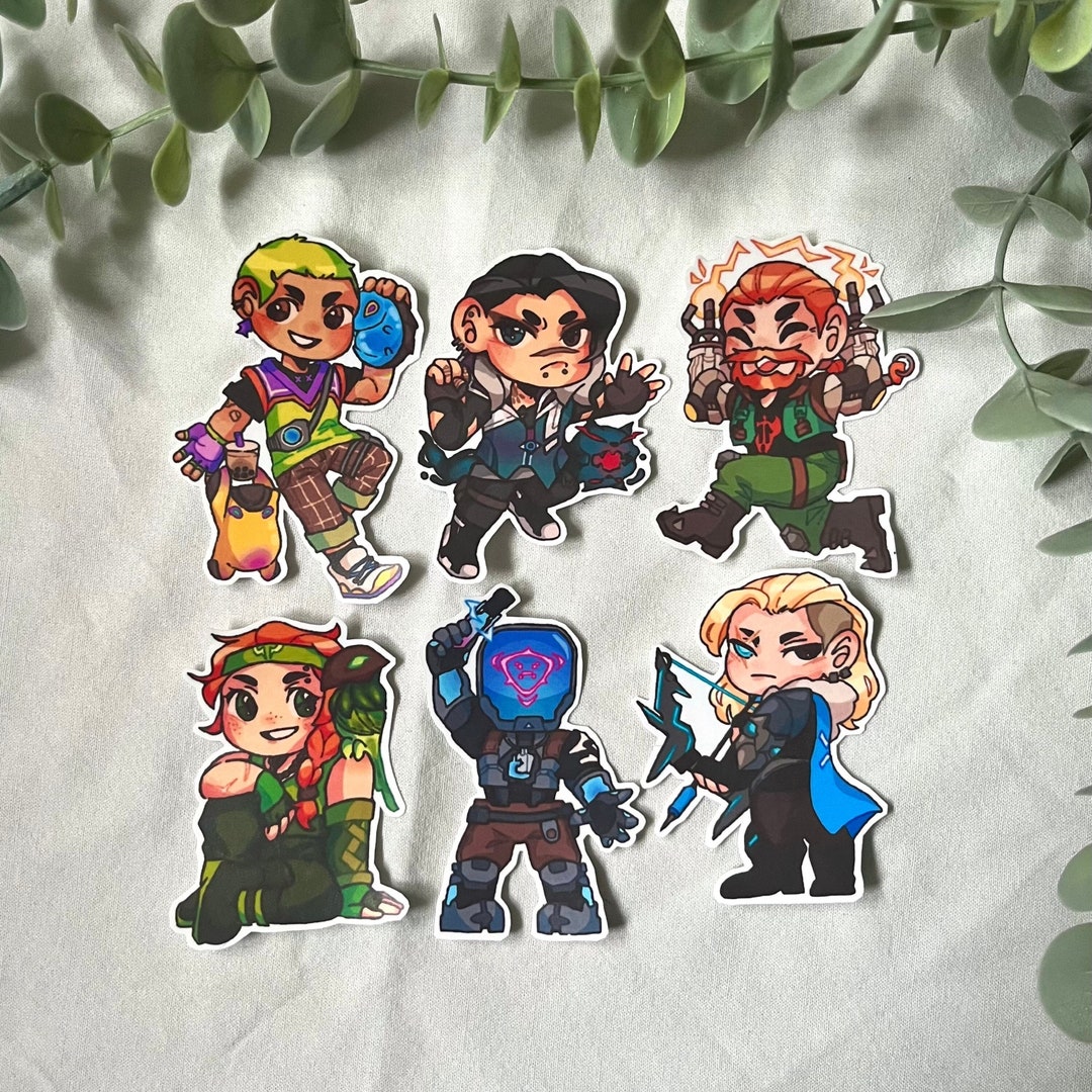 Valo Initiator Sticker Set, Chibi Matte Vinyl Stickers, Gaming Cute ...