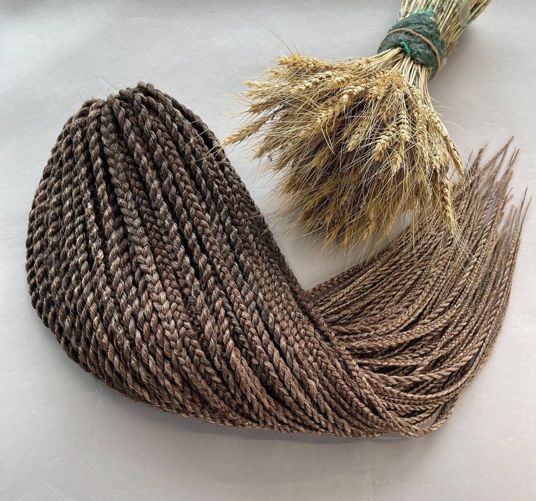 Natural Look Brown Braids | Full Set 55 DE | Premium Kanekalon | Volume ...