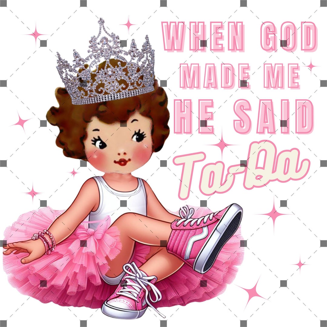 Girls Ta Da PNG Sublimation, Kids Birthday Shirt Design, Toddler ...
