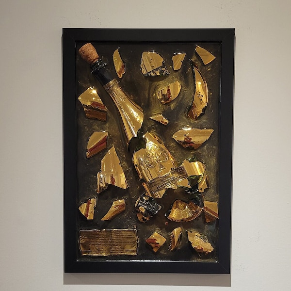 Broken Champagne Bottle Art - Etsy