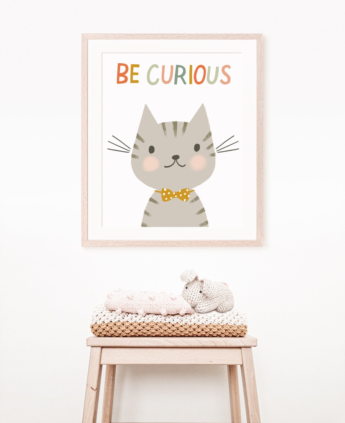 Printable Cute Cat Art Poster Digital Download Nursery Decor Wall Art ...