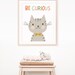 Printable Cute Cat Art Poster Digital Download Nursery Decor Wall Art ...