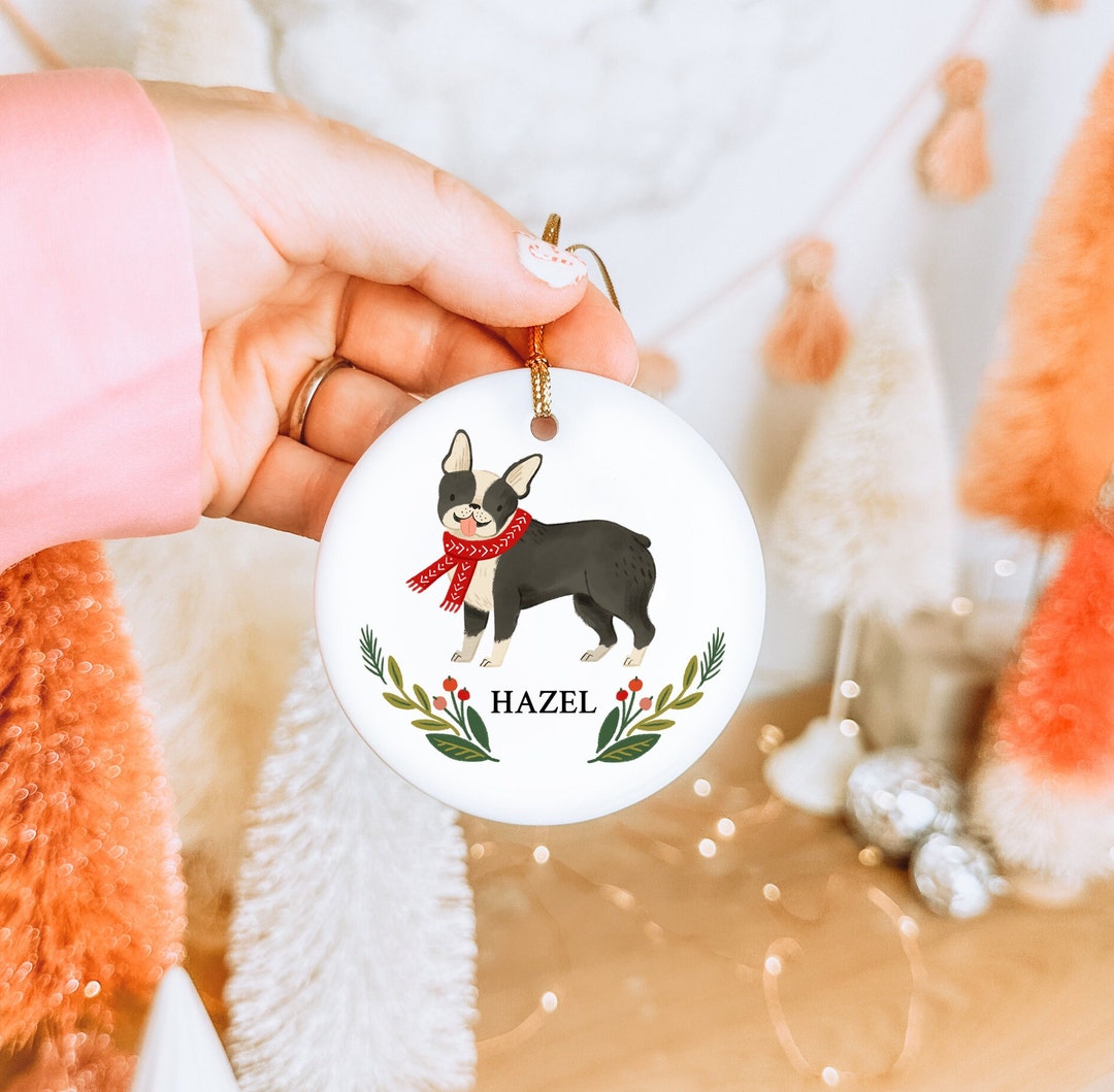 Personalized Gift Boston Terrier Ornament Dog First Christmas - Etsy