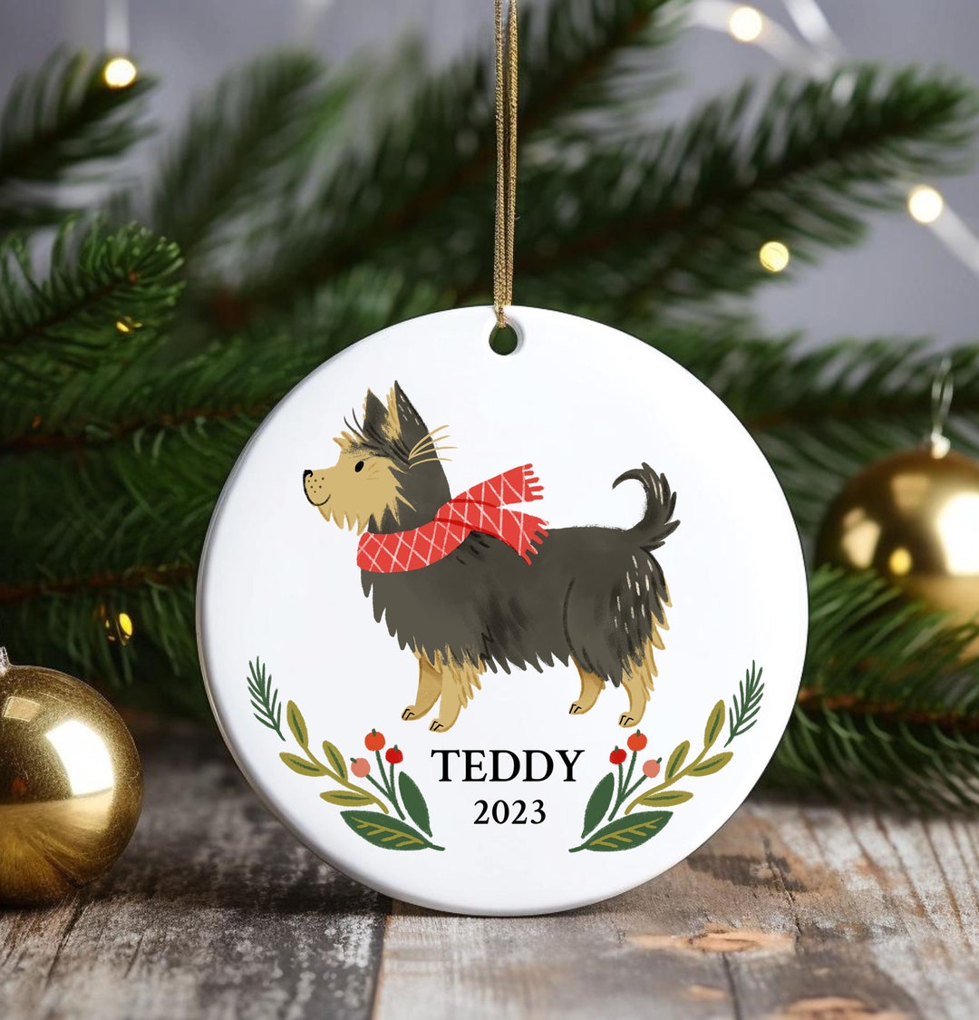 Yorkie Personalized Pet Ornament Yorkshire Terrier Dogs First Christmas ...