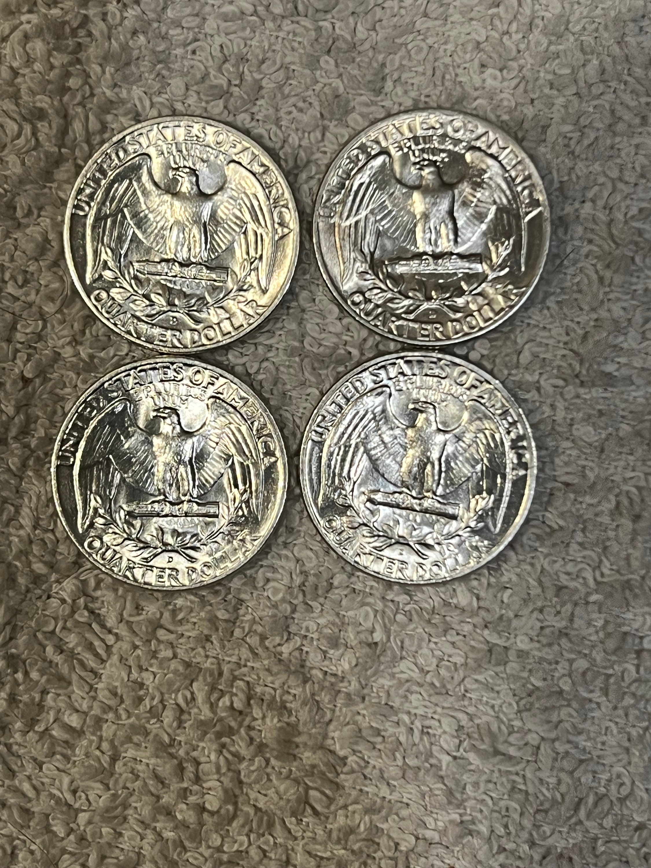 Group of 4 1956 D Quarters-beautiful Gem Uncirculated Condition - Etsy