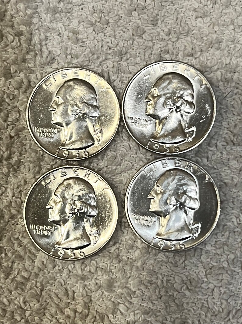 Group of 4 1956 D Quarters-beautiful Gem Uncirculated Condition - Etsy