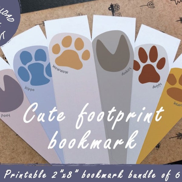 Footprint Bookmark - Etsy