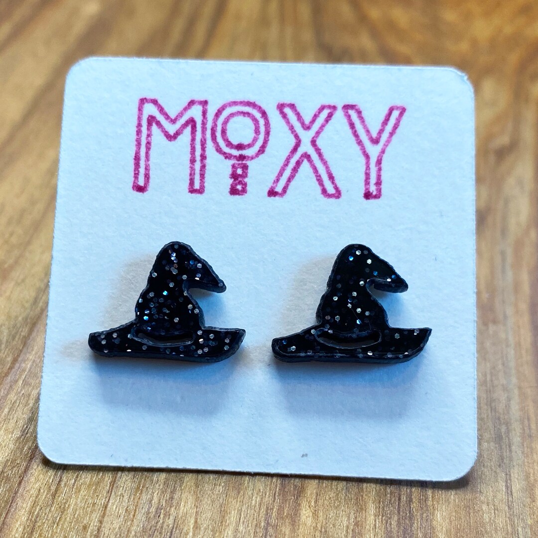 Witch Hat Stud Earrings Halloween - Etsy