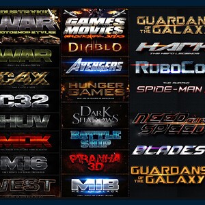 1000 Set 3D Adobe Photoshop Text Effects Bundle Title Poster PSD Font ...