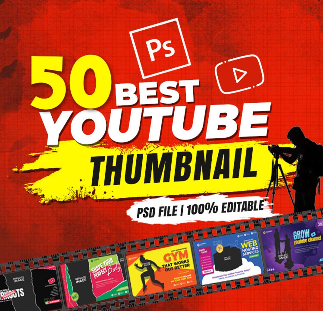 50 Best Youtube Thumbnail PSD Files - Editable, Time-saving, Jaw ...
