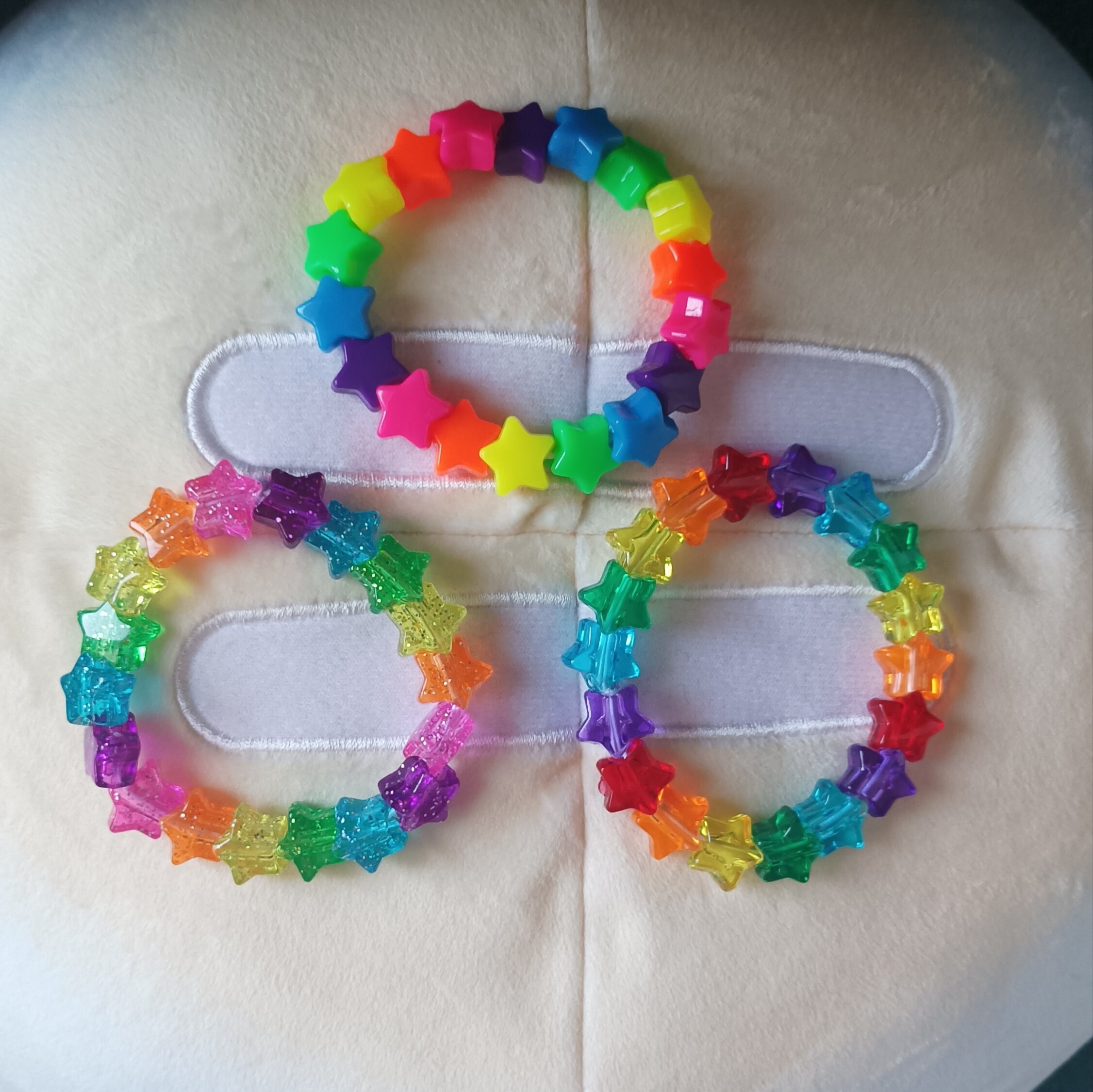 Rainbow Kandi Bracelets! Stars and Round Beads - Etsy