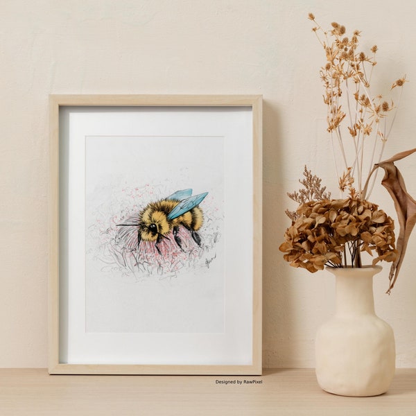 Bumble Bee Print - Etsy