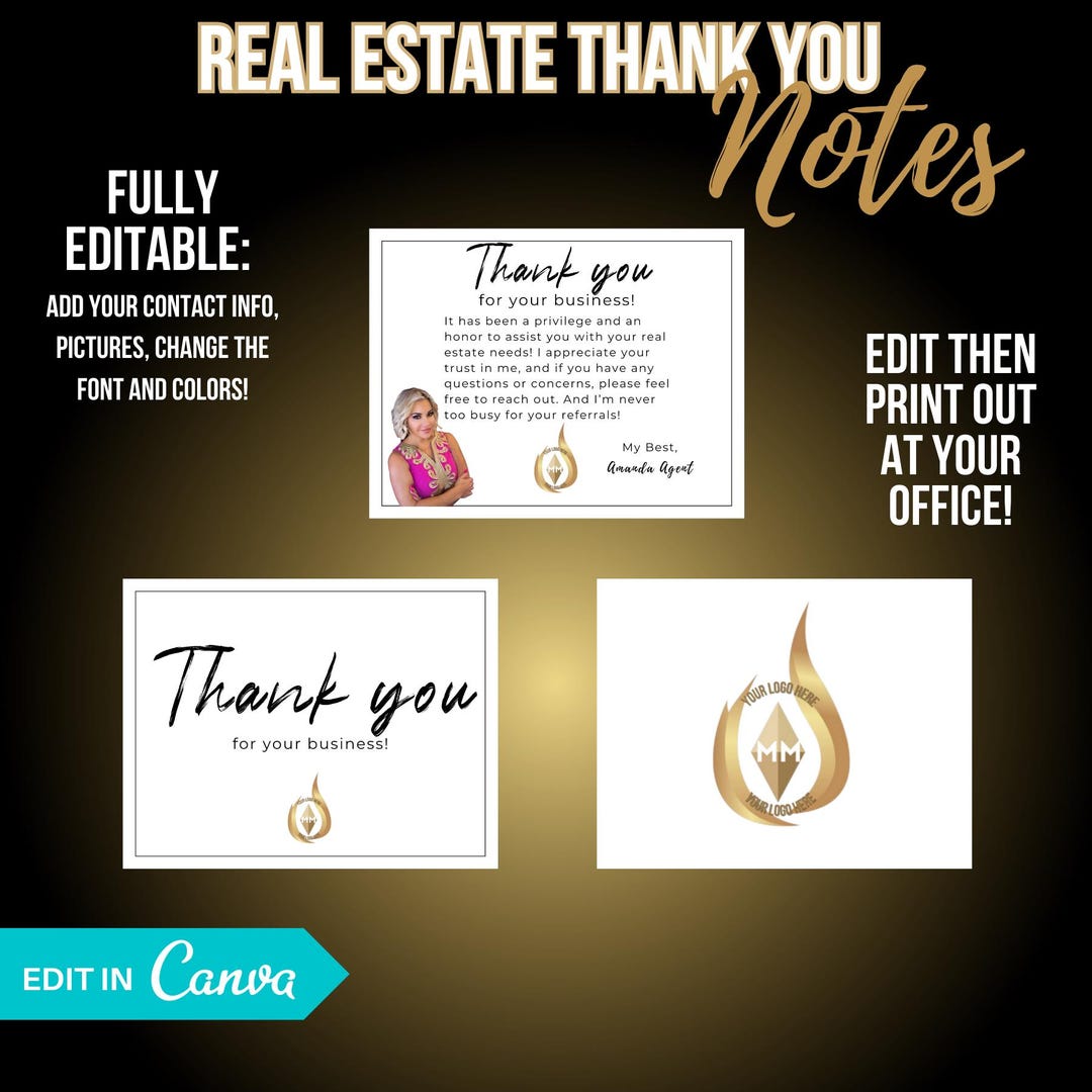Real Estate Thank You Note | Real Estate Note | Real Estate Card | Real ...