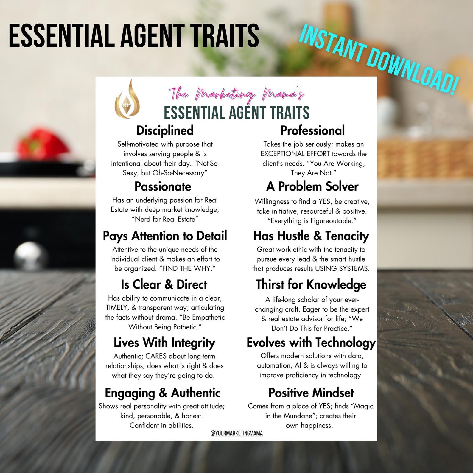 Real Estate Agent Traits Printable: Essential Realtor Guide (PDF ...