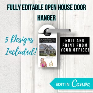 Elegant Open House Door Hanger Template: Realtor Marketing (PDF ...