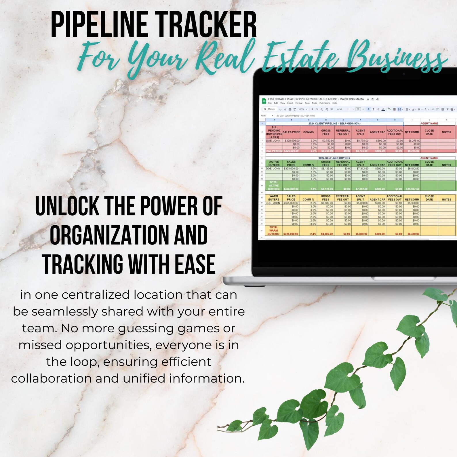 Realtor Pipeline Tracker: Real Estate Client CRM Google Sheets (PDF ...