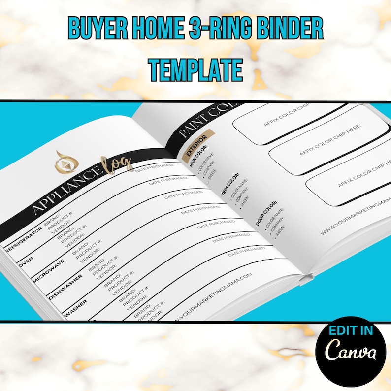 Real Estate Home Handbook | Editable Canva Binder Template | Realtor ...