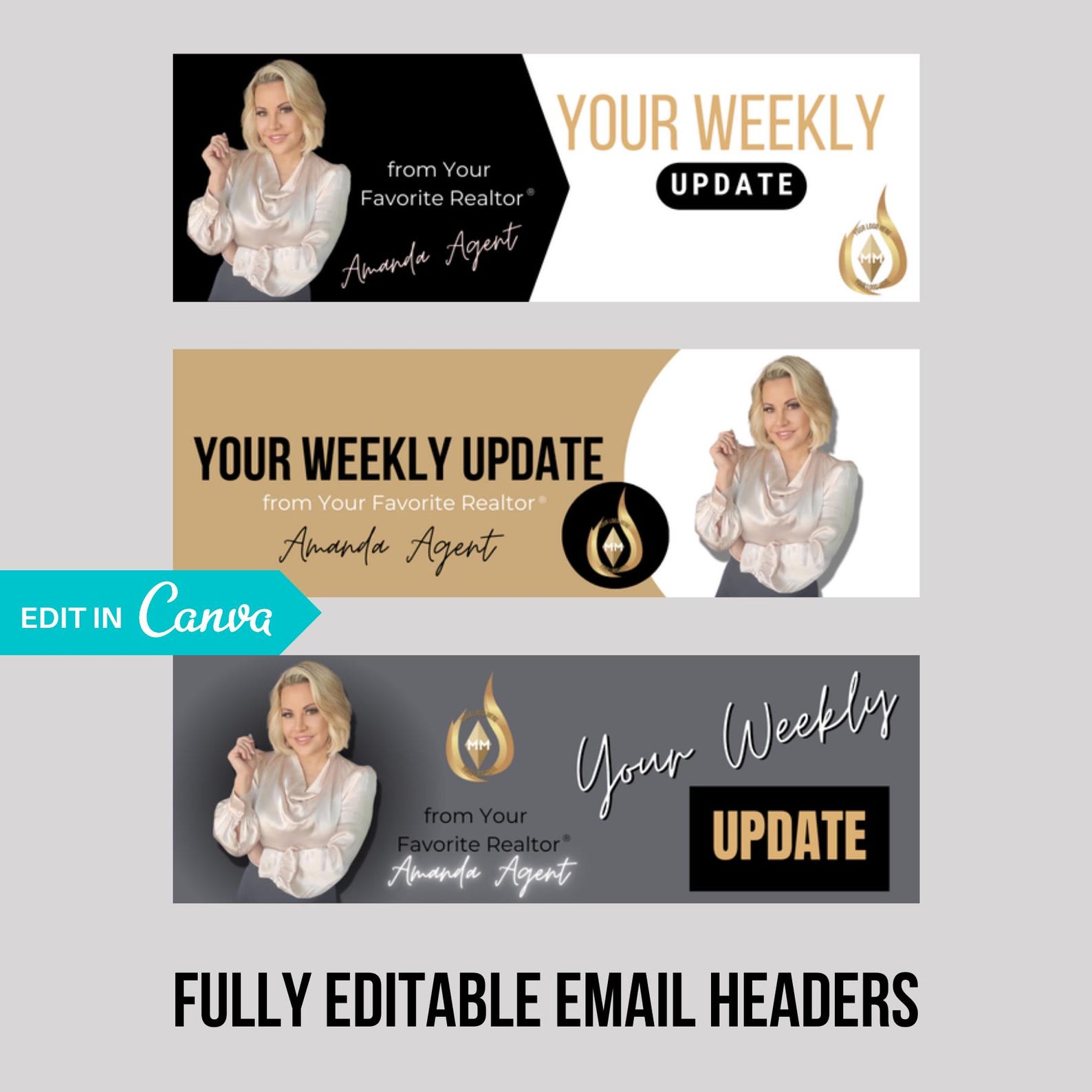 Real Estate Email Header Templates: Realtor Branding (digital Download ...