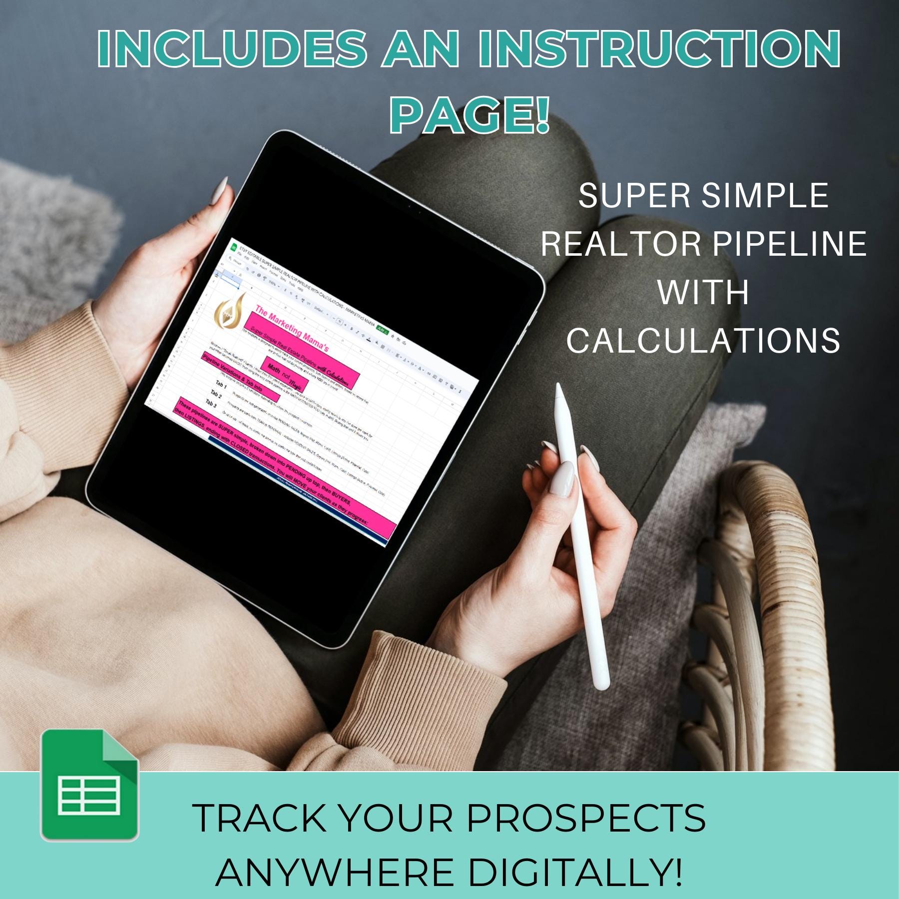 Realtor Pipeline Client Tracker Real Estate Google Sheets Realtor CRM ...
