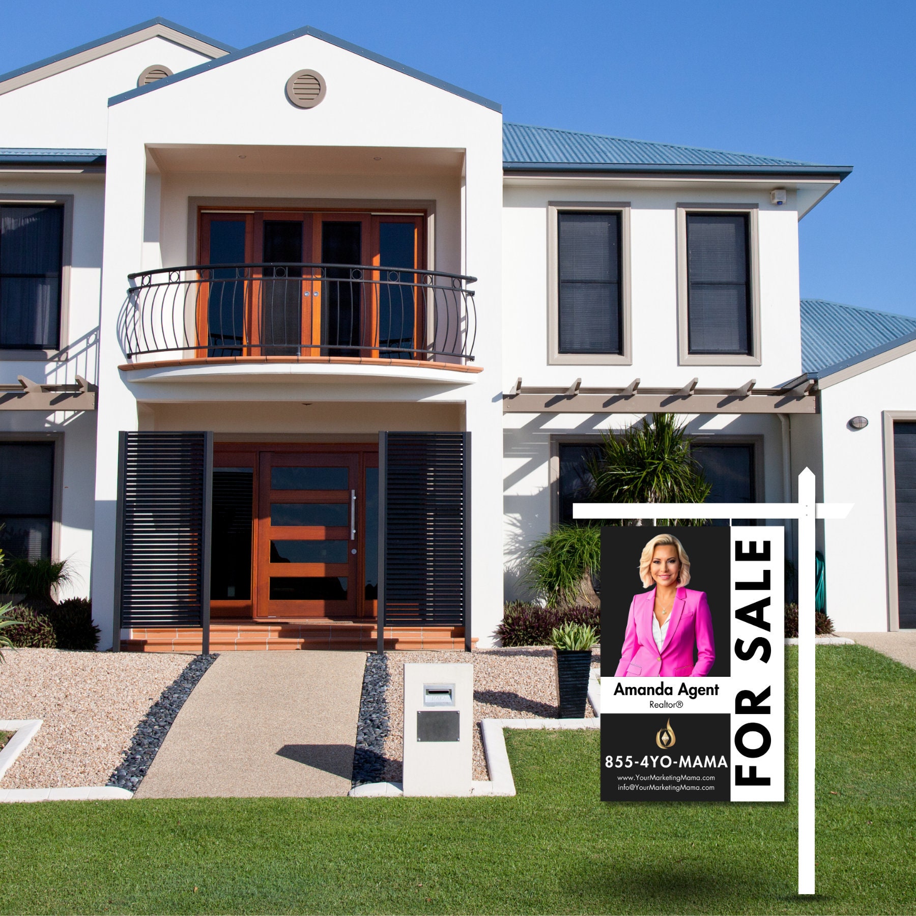 Real Estate Yard Sign Template: Customizable Realtor Sign Design ...
