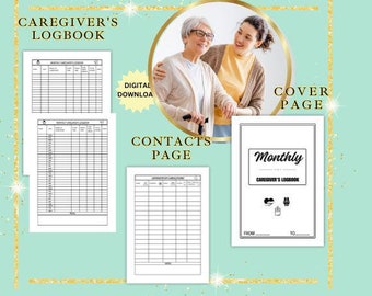 Caregiver Log Printable, Caregiver Daily Log Instant Download ...