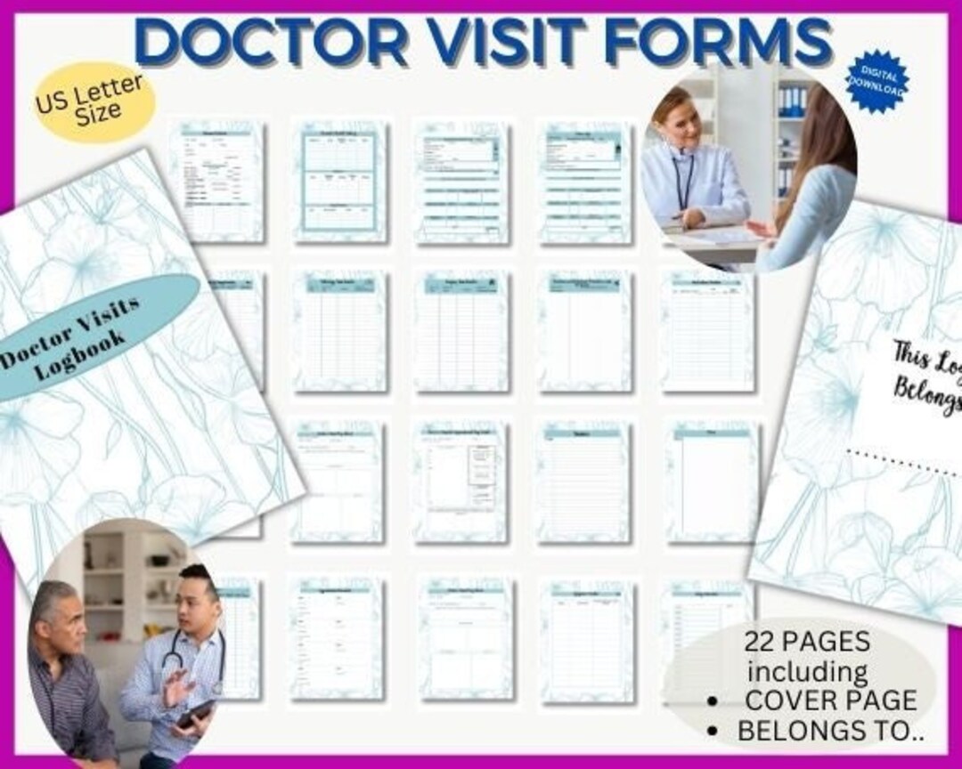 Doctor Office Visit Log/appointment Tracker PDF, Appointments Journal ...