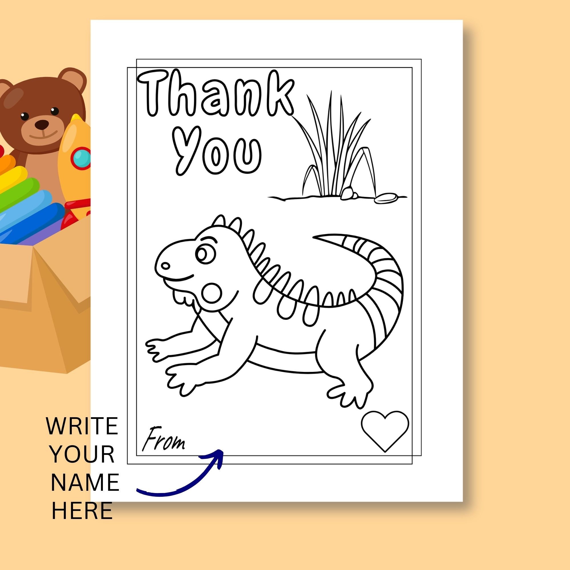 Printable Thank You Note Coloring,doctor Appreciation Printable, 2 ...