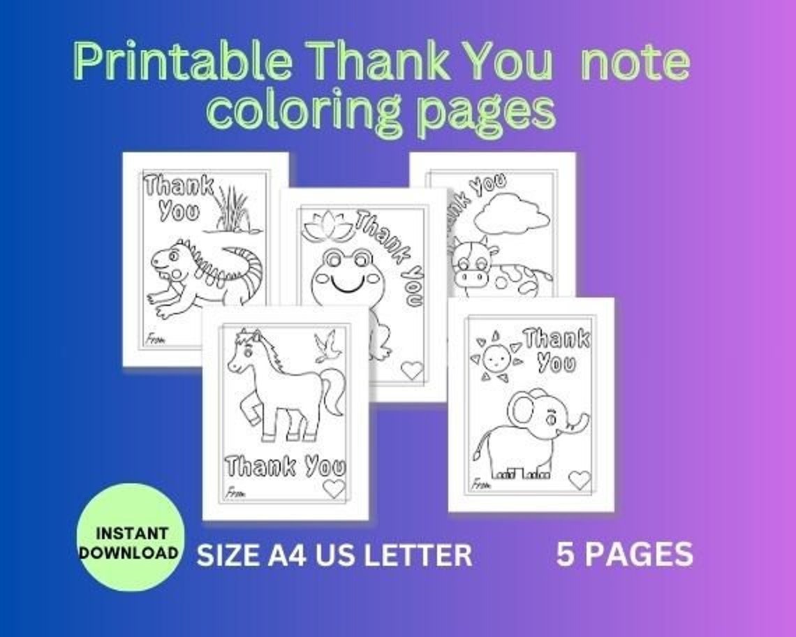 Printable Thank You Note Coloring,doctor Appreciation Printable, 2 ...