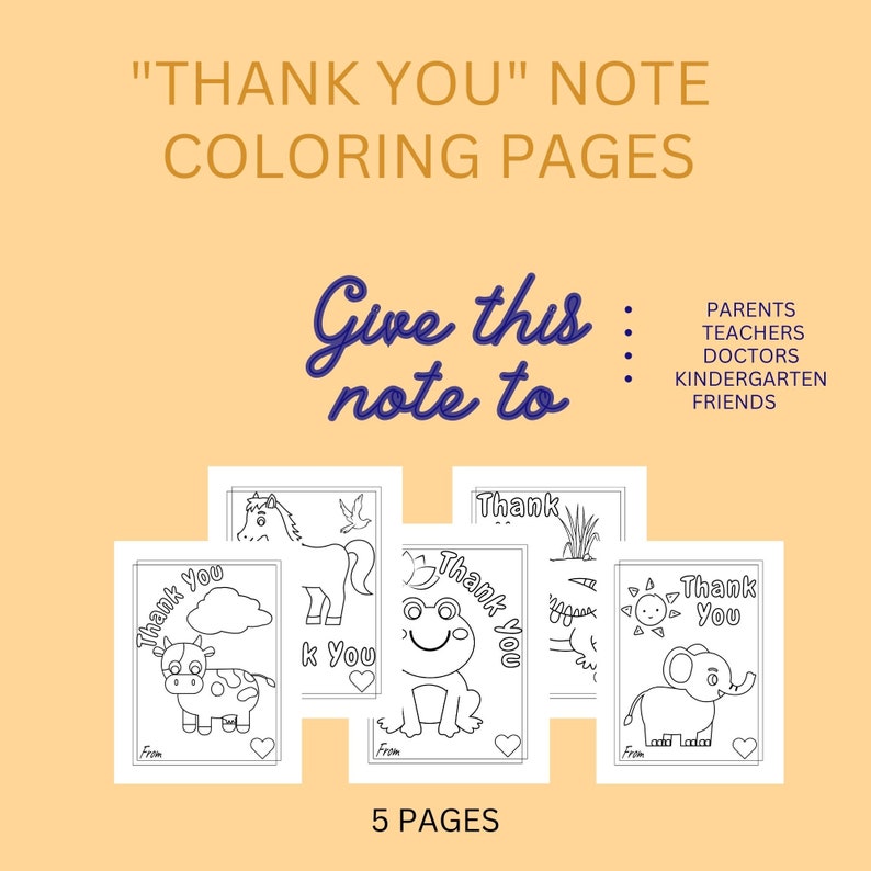Printable Thank You Note Coloring,doctor Appreciation Printable, 2 ...