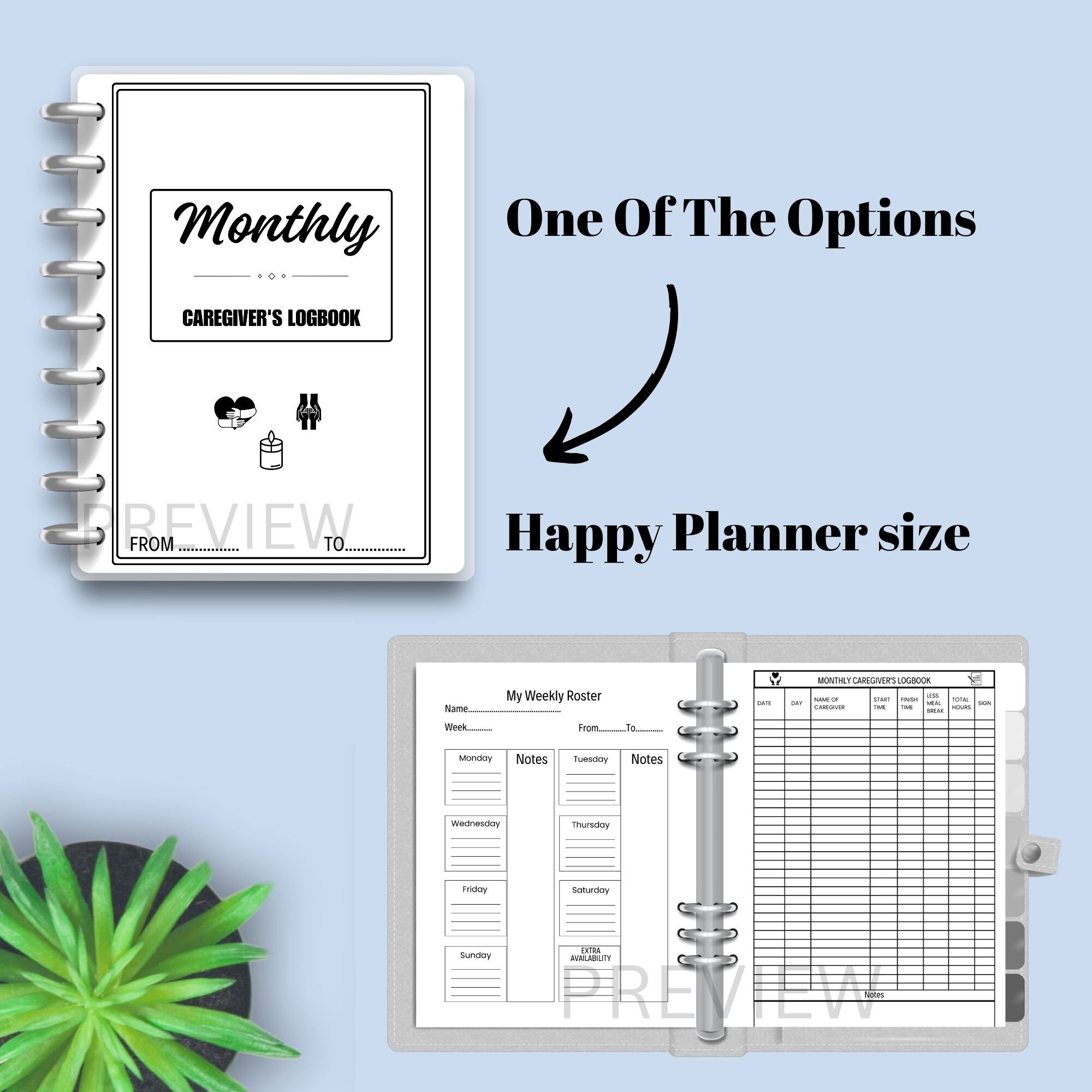 Caregiver Schedule Biweekly Caregiver Time Sheet Caregiver Daily Log ...