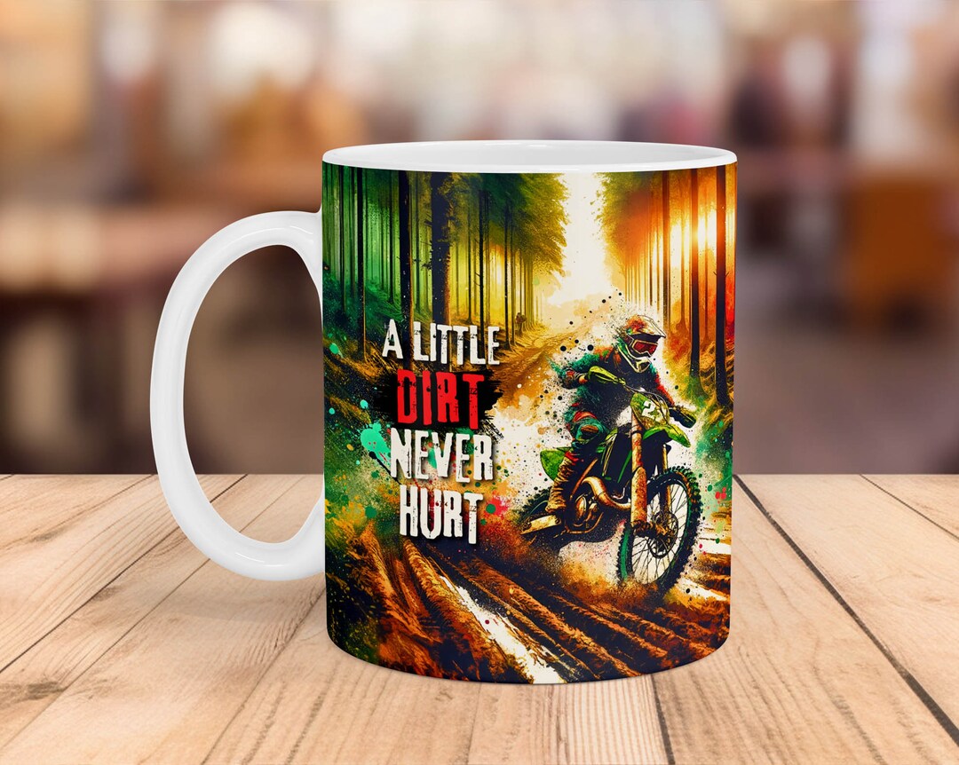 Dirt Bike Motocross Rider Mug Wrap, 11oz and 15oz Mug PNG Sublimation ...