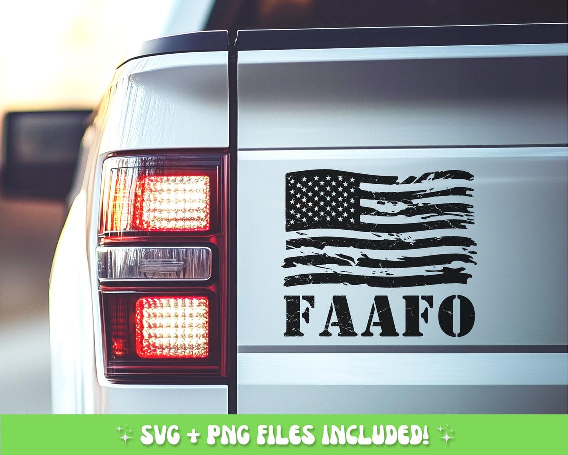 FAAFO Distressed American Flag SVG PNG: 2nd Amendment Patriotic Cut ...