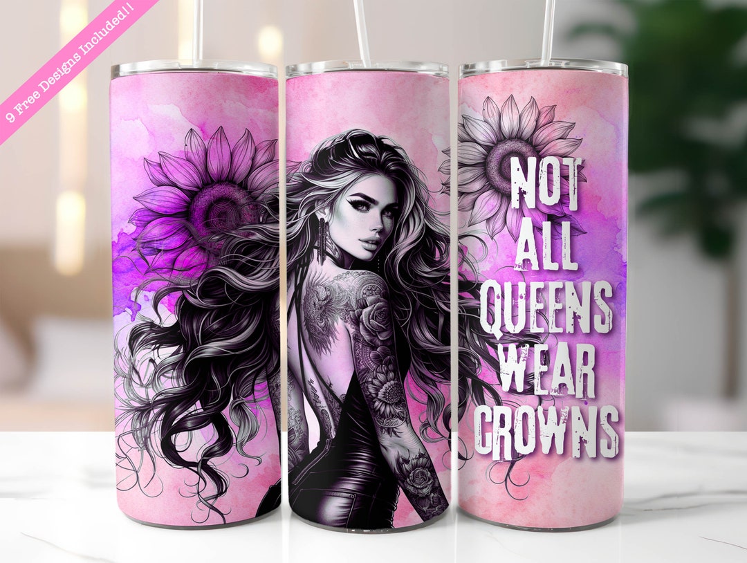 Self Love Queen Tumbler Wrap: 20 Oz Skinny Tumbler Sublimation Design ...