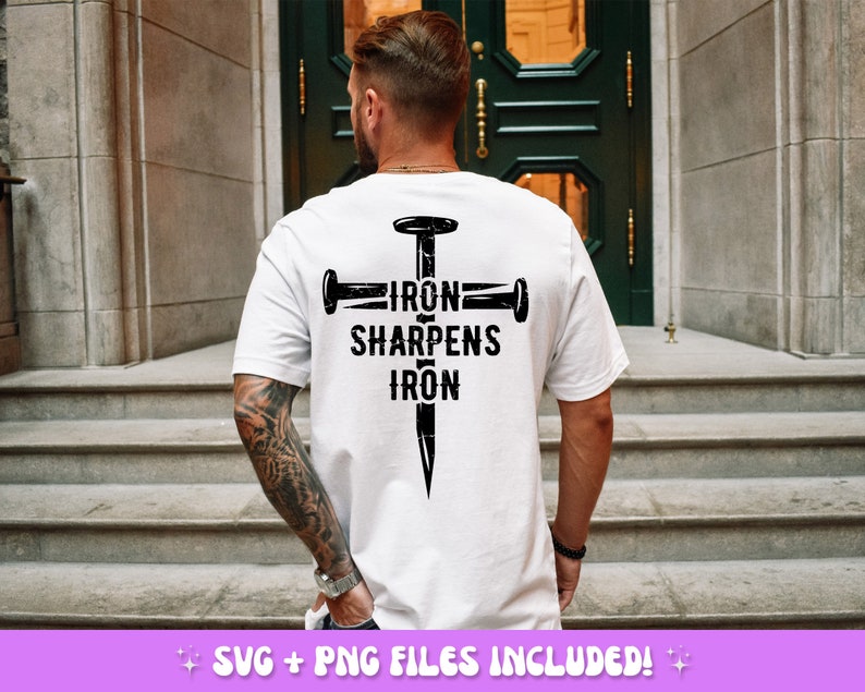 Iron Sharpens Iron SVG PNG: Christian Bible Verse Cut File (digital ...