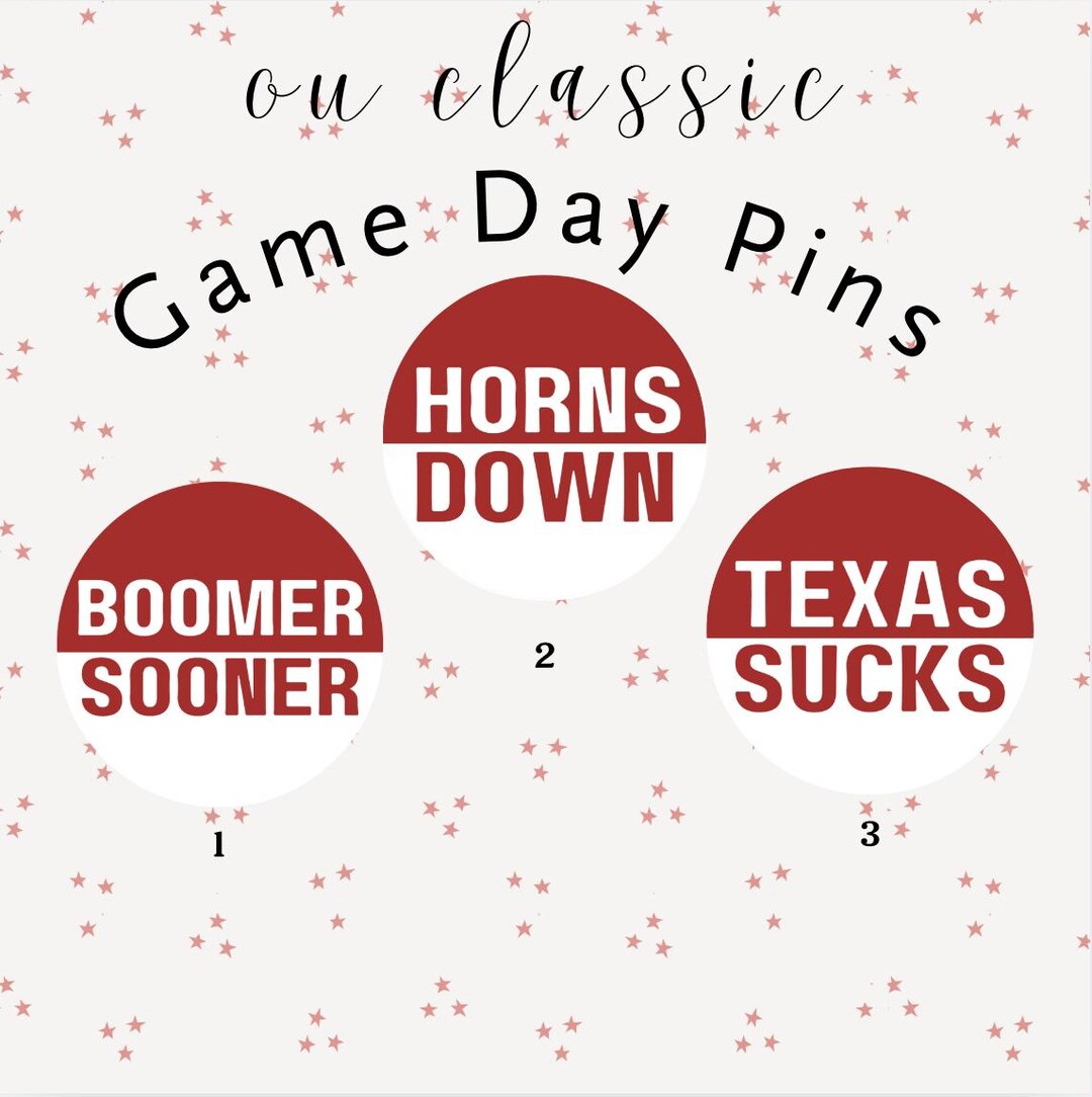 OU Classic Gameday Pins - Etsy