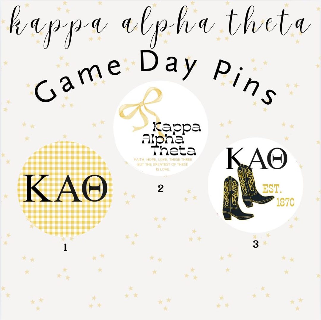 Kappa Alpha Theta Gameday Pins - Etsy