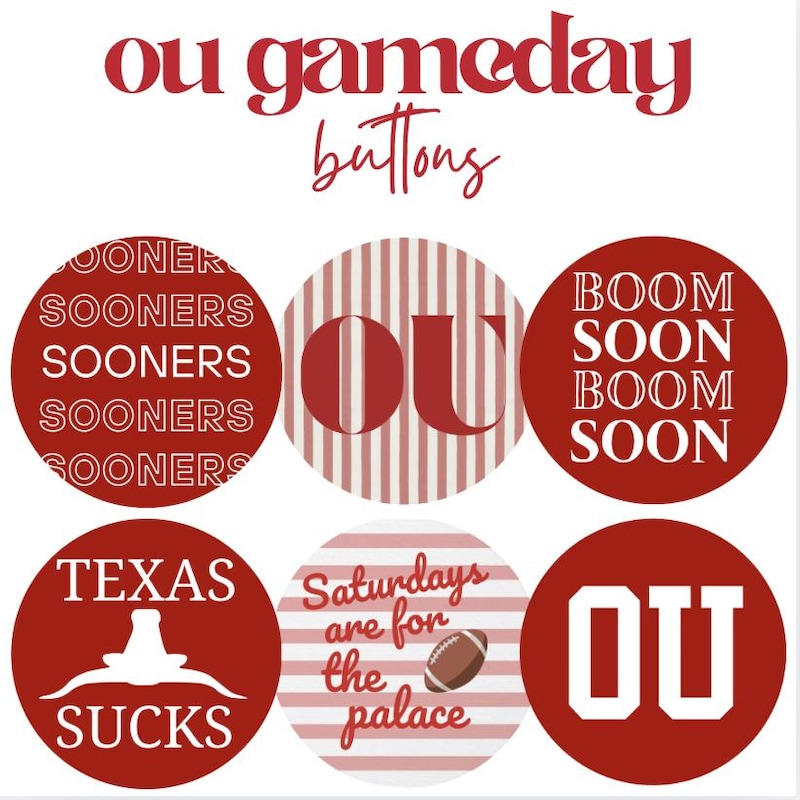 Oklahoma Pins Gameday - Etsy