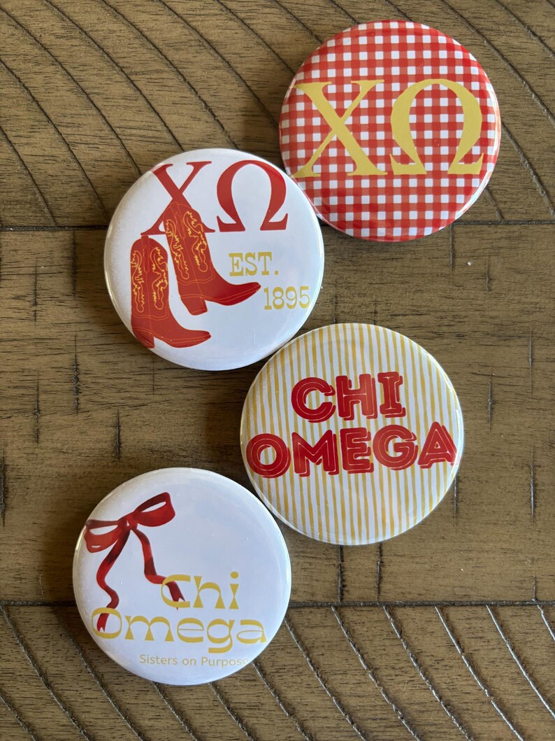 Chi Omega Gameday Pins - Etsy