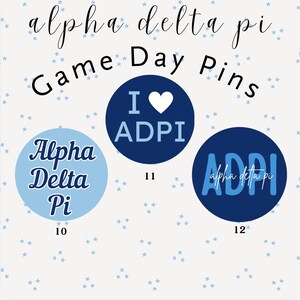 Alpha Delta Pi Gameday Pins - Etsy