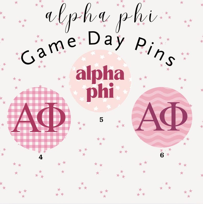 Alpha Phi Gameday Pins - Etsy