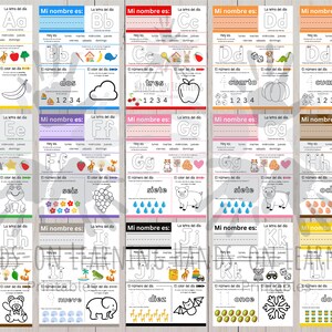 Preschool & Kindergarten Morning Starters Worksheets in Spanish ...