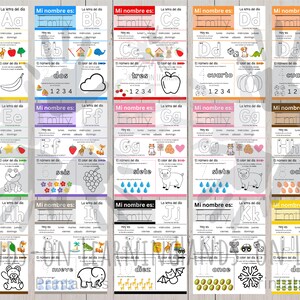 Preschool & Kindergarten Morning Starters Worksheets in Spanish ...