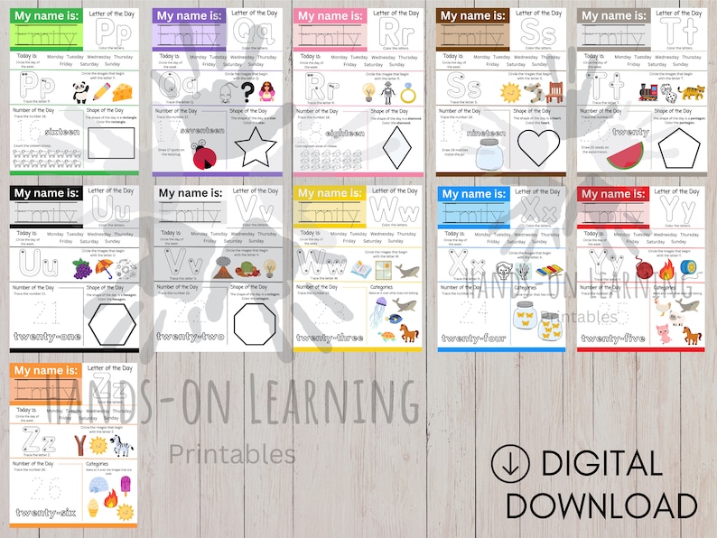 Printable Preschool & Kindergarten Morning Starters Worksheets in ...