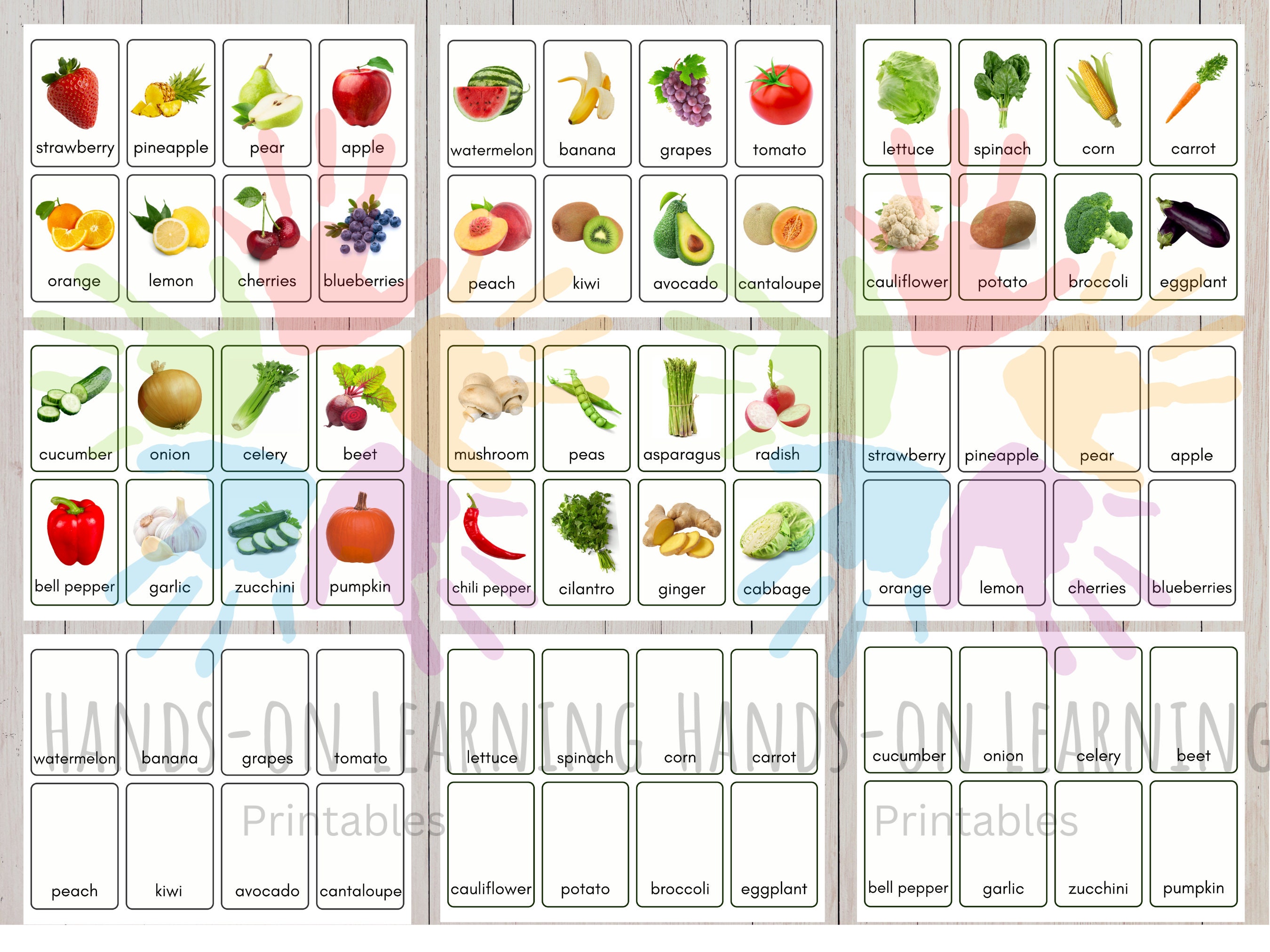 Printable Preschool Fruits and Vegetables Activity Montessori - Etsy ...